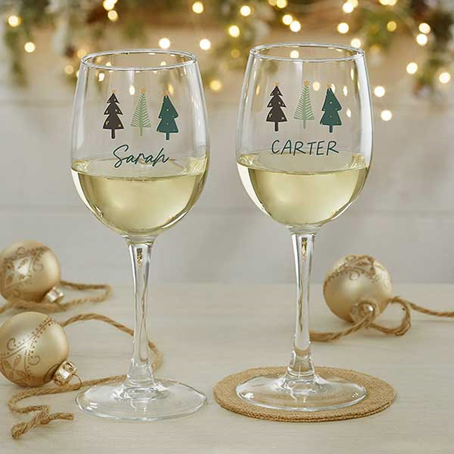 Online Personalized Name Wine Glasses Set Gift Delivery in UAE - FNP