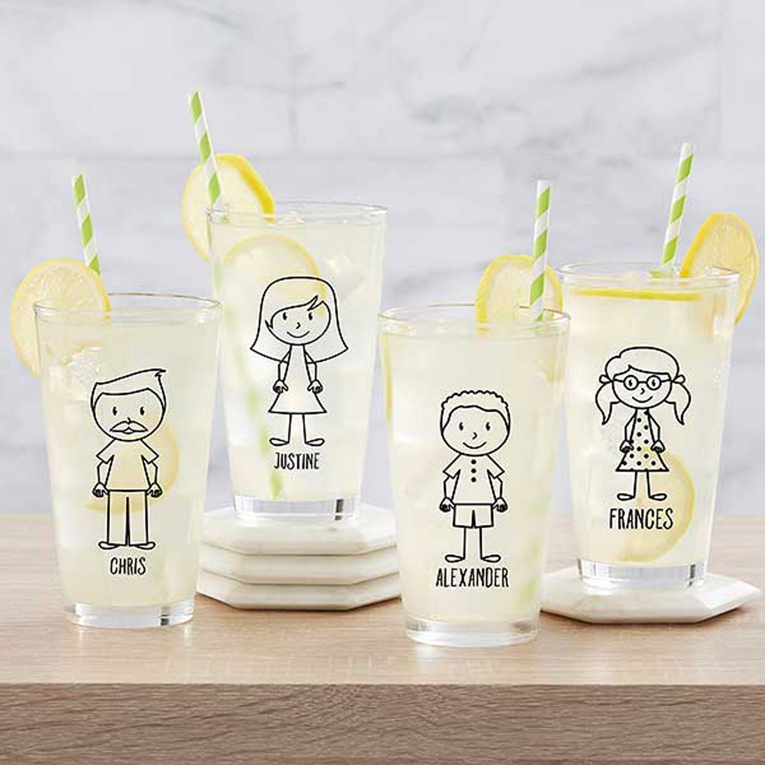 Order Set of 4 Personalised Juice Glasses Online | Same-Day Delivery ...