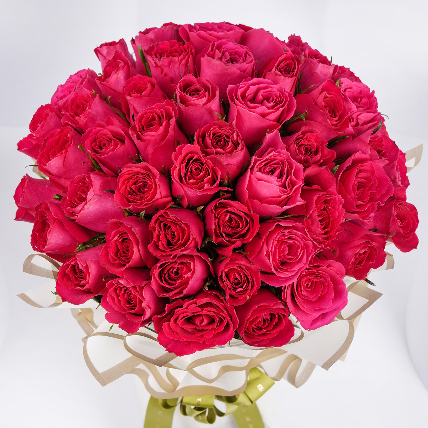 Online 50 Dark Pink Roses Bouquet Gift Delivery in UAE - FNP