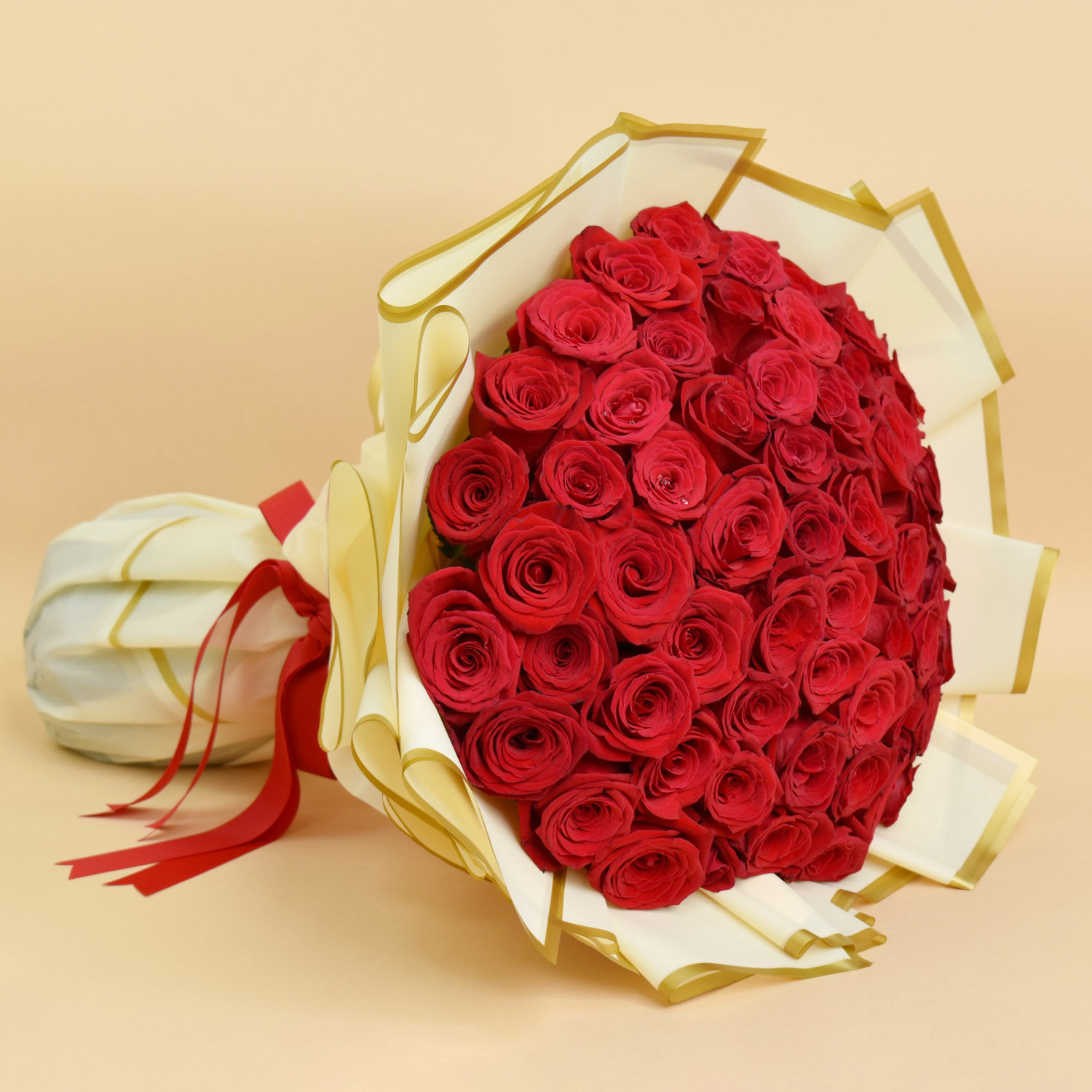 Order 50 Valentines Roses Bouquet Online | Same-Day Delivery UAE - Fnp.ae