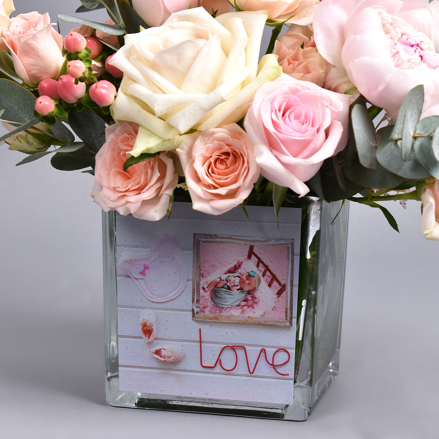 Order Personalised Vase Baby Girl Flowers Online | Same-Day Delivery ...