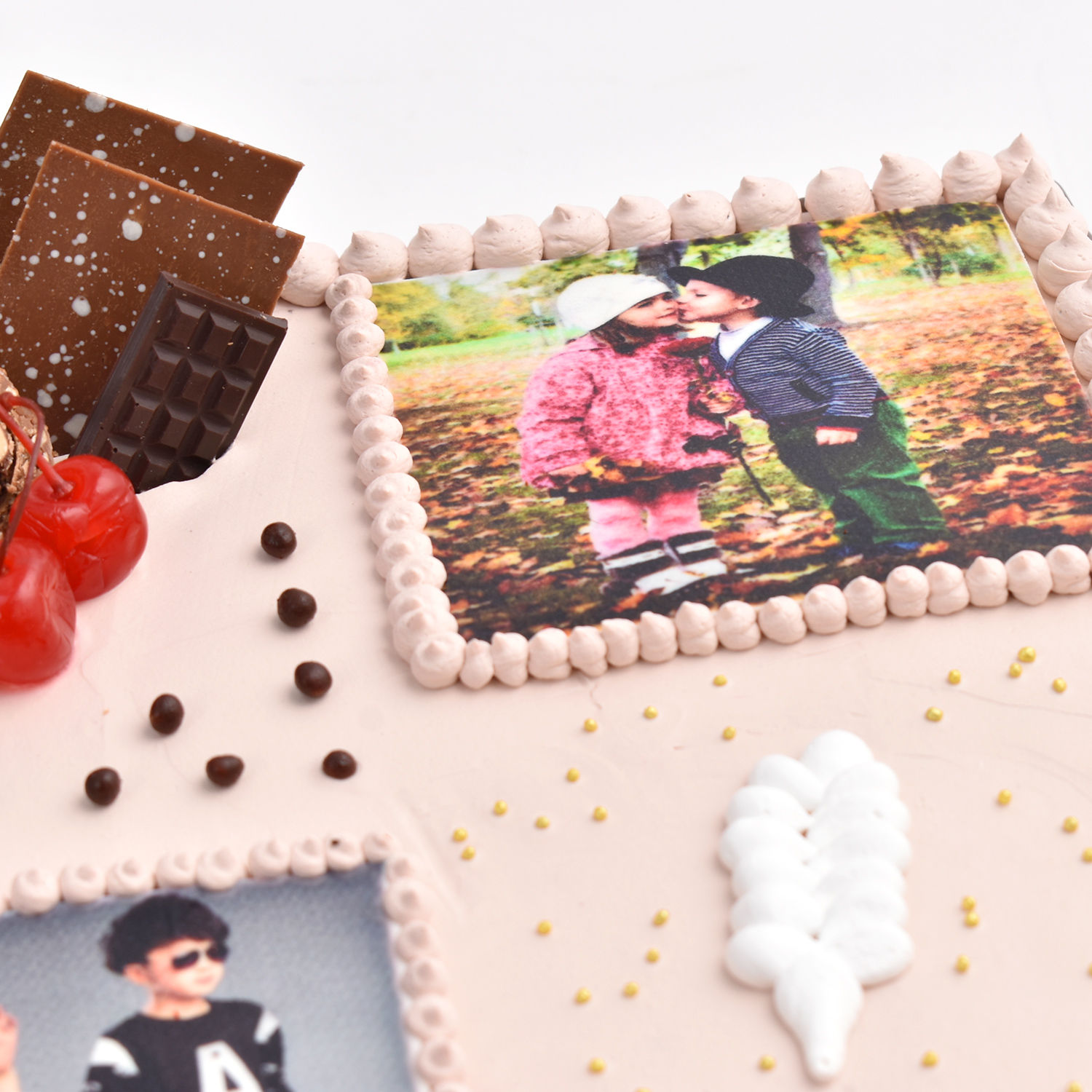 Online Chocolate Photo Collage Square Cake Gift Delivery in UAE - FNP
