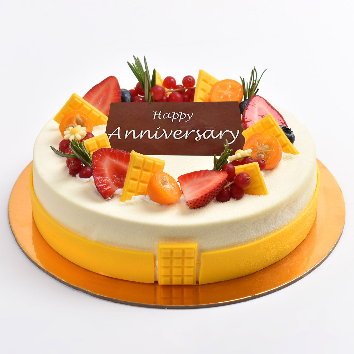 Online 500 grams Vanilla Berry Cake For Anniversary Gift Delivery in ...