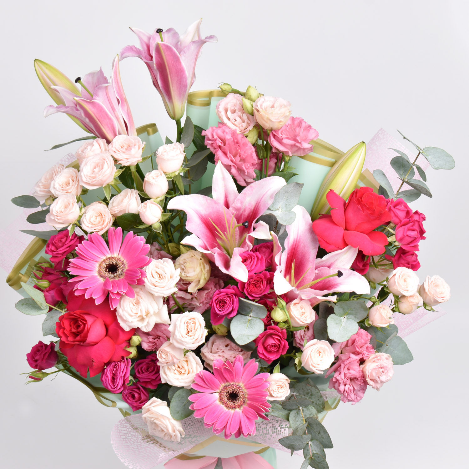 Order Pink Beauty Mix Flowers Grand Bouquet Online | Same-Day Delivery ...