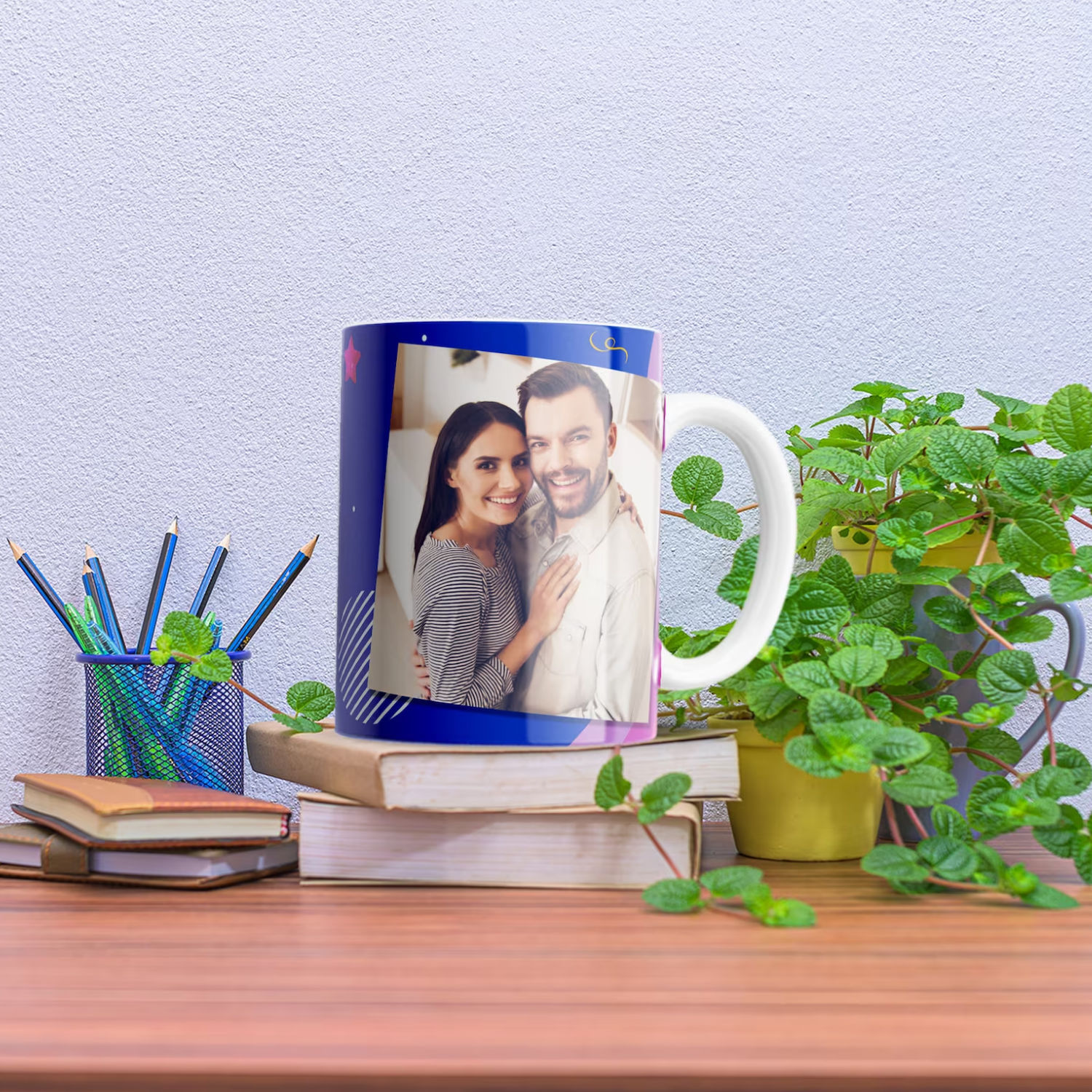 Order Deep Blue Personalized Mug Online | Same-Day Delivery UAE - Fnp.ae