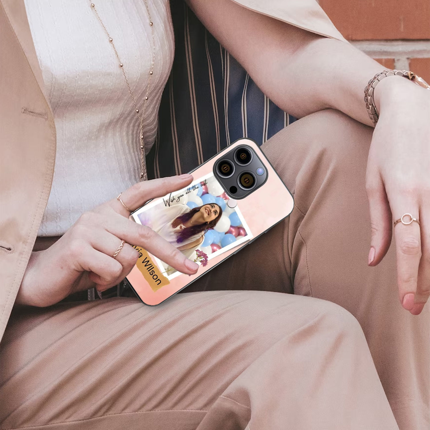 Order Iphone 13 Mini Case With Personalised Name And Photo Online ...