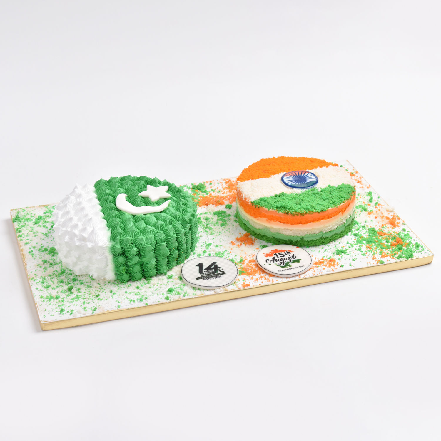 Order Indian And Pakistani Flag Cake Combo 4 Portion Online | Same-Day ...