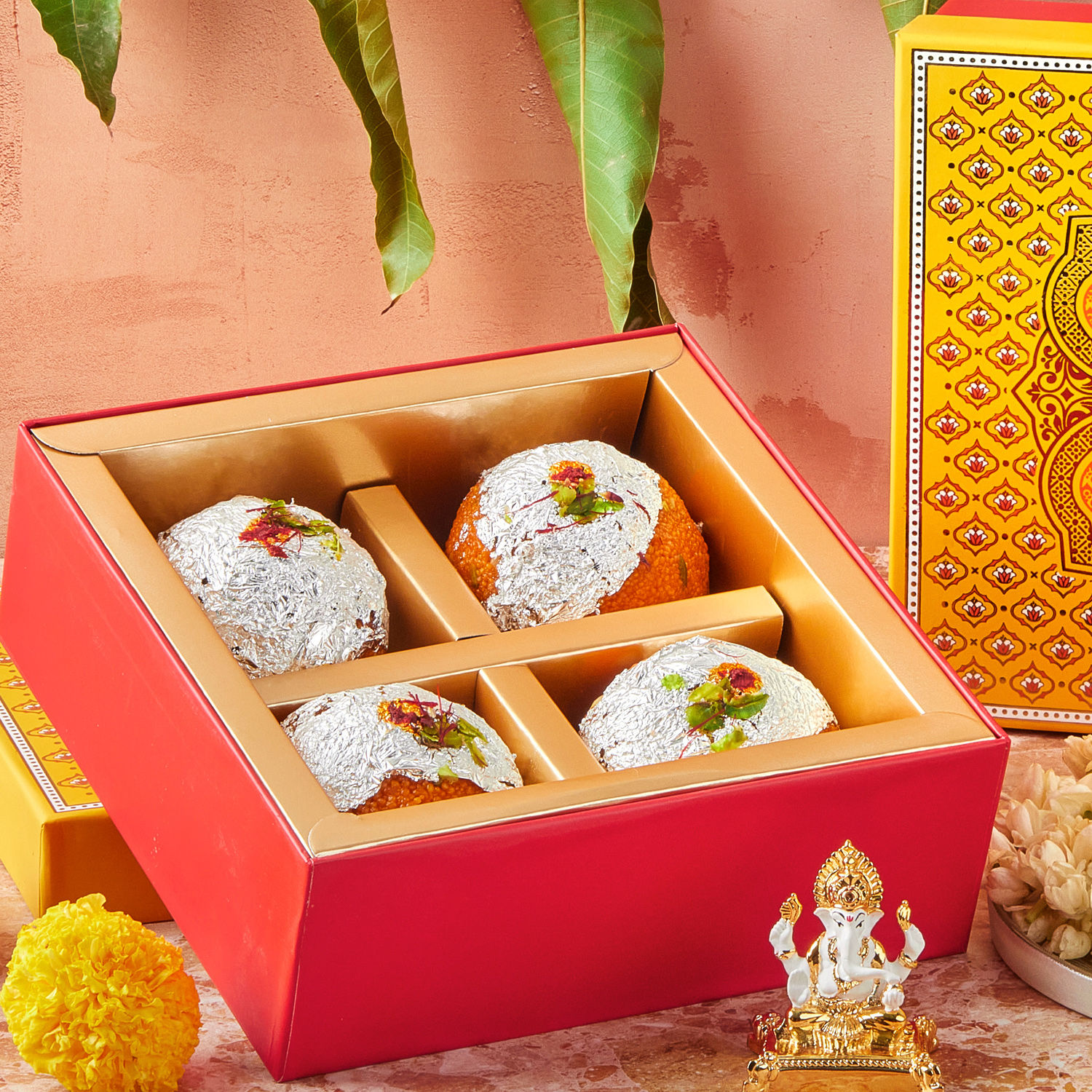 Order Ganesh Chaturthi Shahi Laddoo 4 Pcs Online | Same-Day Delivery ...