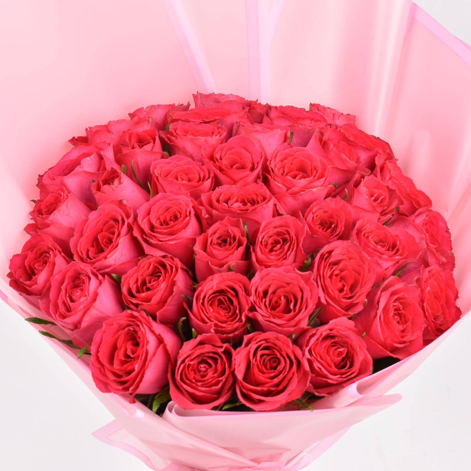 Order 35 Dark Pink Roses Designer Bouquet Online | Same-Day Delivery ...