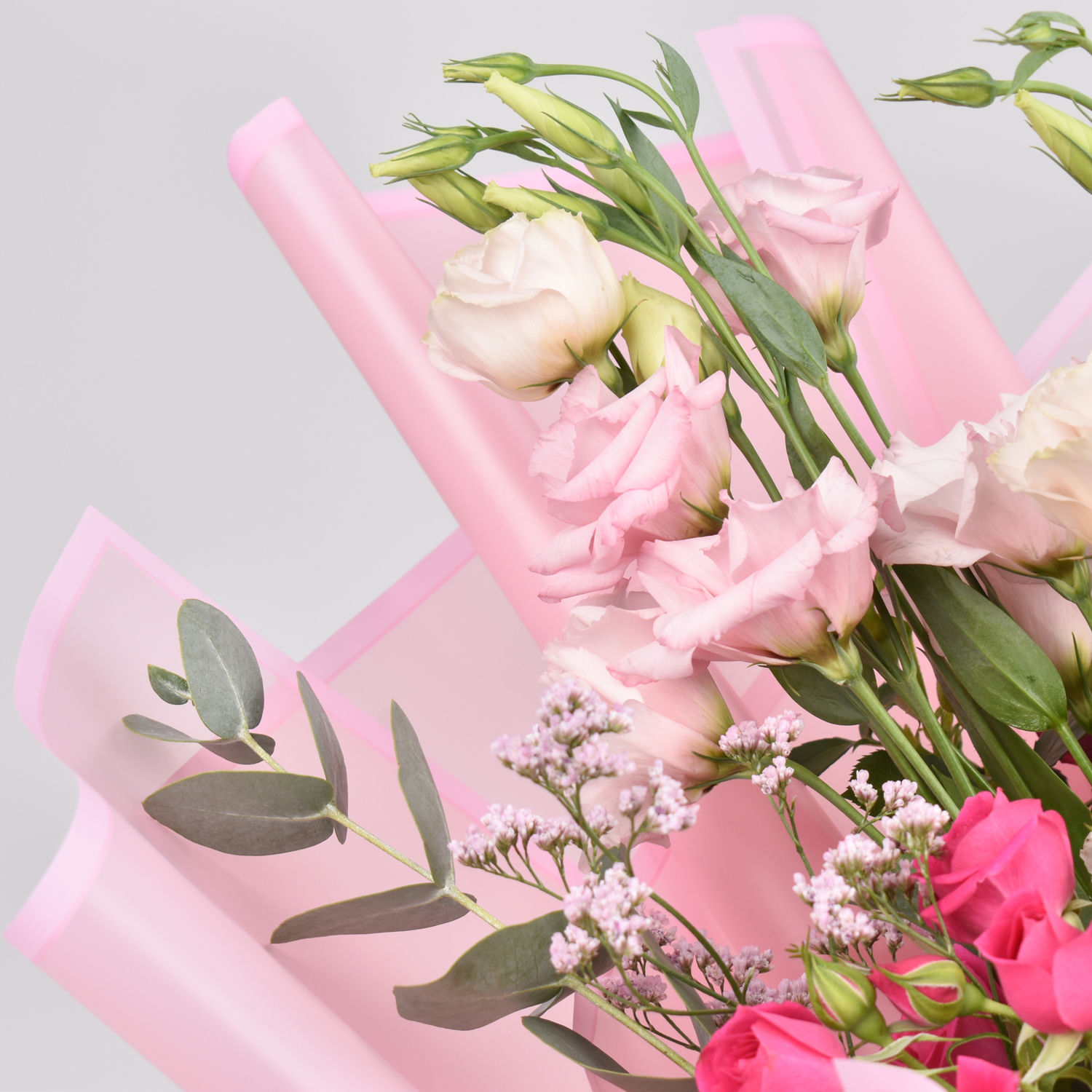 Order Strength And Belief Pink Ribbon Flowers Bouquet Online | Same-Day ...