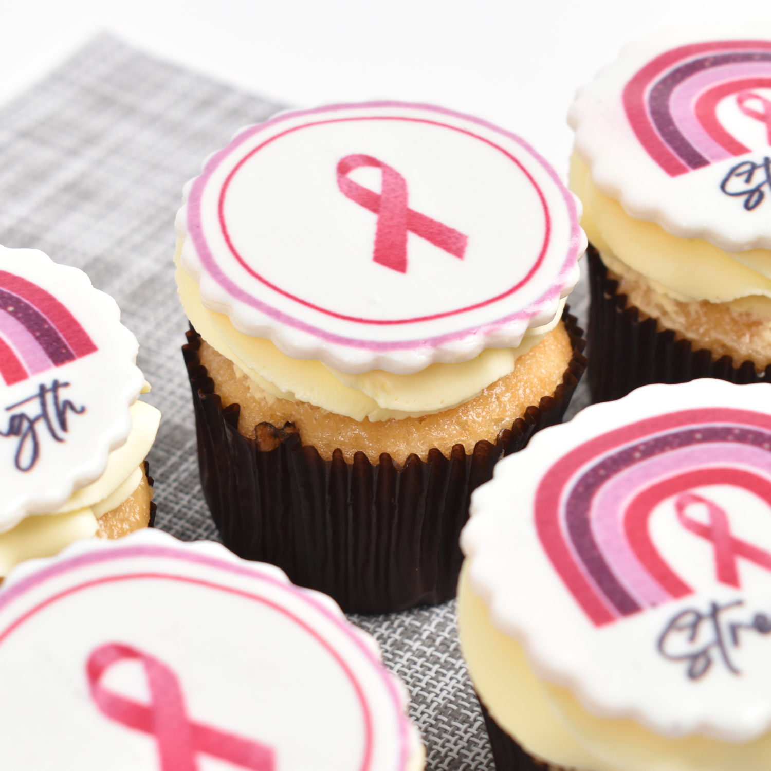 Order Pink Ribbon Cupcakes Online | Same-Day Delivery UAE - Fnp.ae