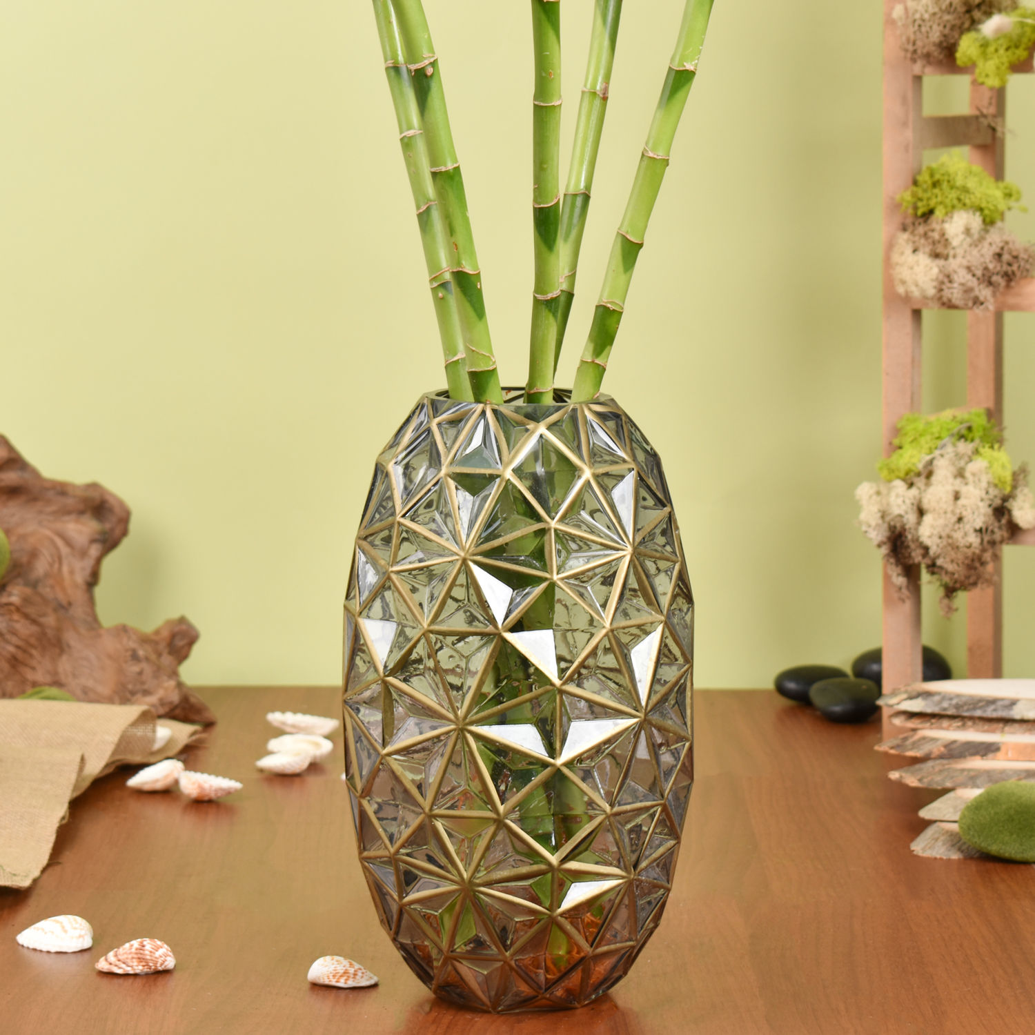 Order 100cm Spiral Lucky Bamboo in Premium Vase Online | Same-Day ...