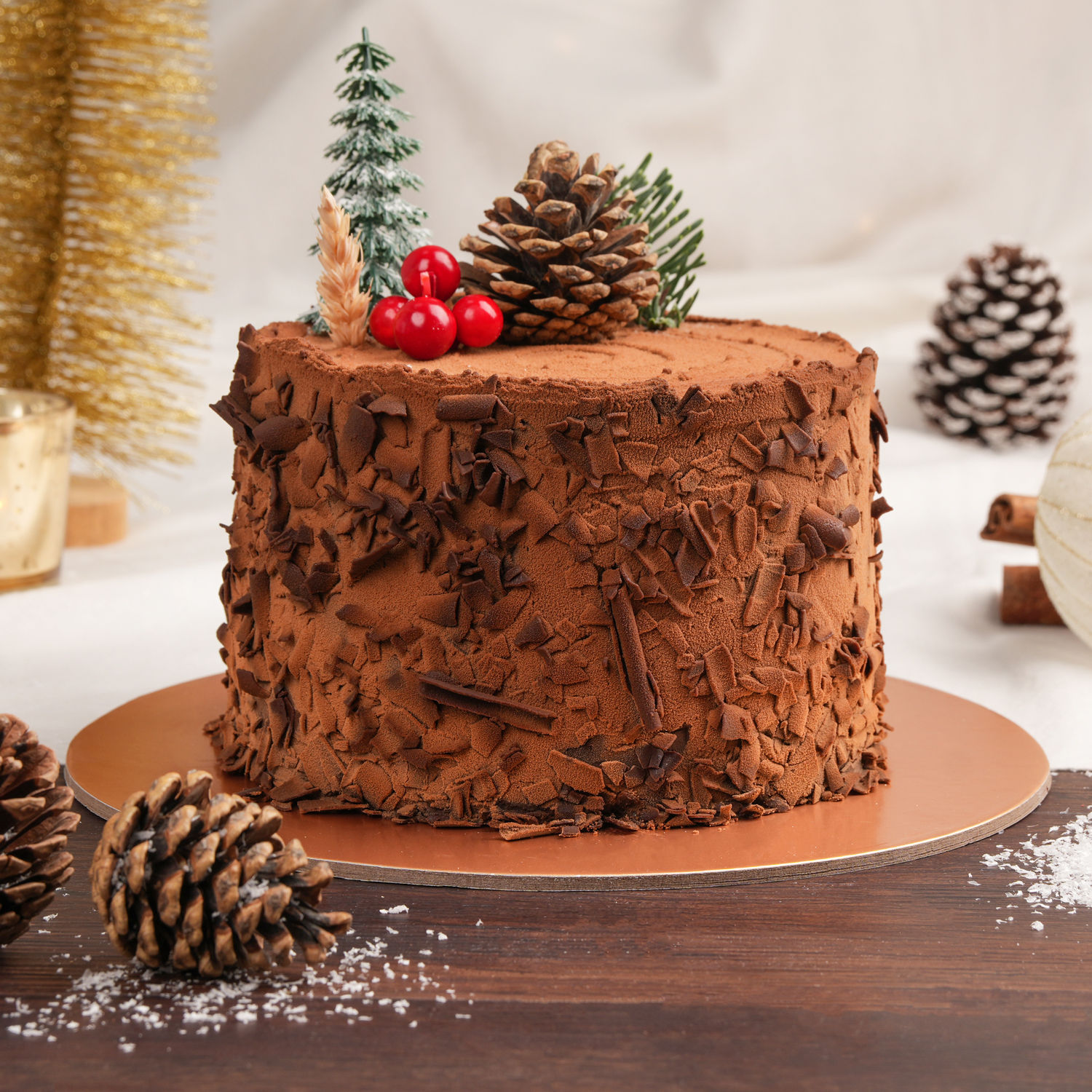 Order Holidays Celebrations Log Cake Online | Same-Day Delivery UAE ...