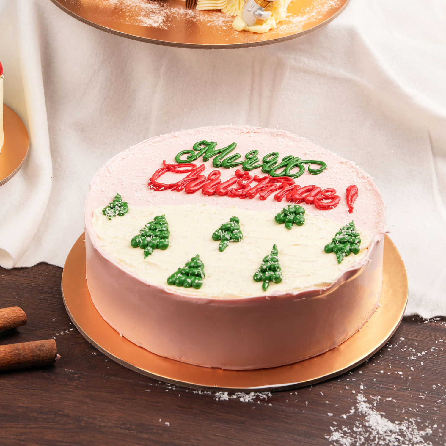 Order Merry Christmas Trio of Cakes Online | Same-Day Delivery UAE - Fnp.ae