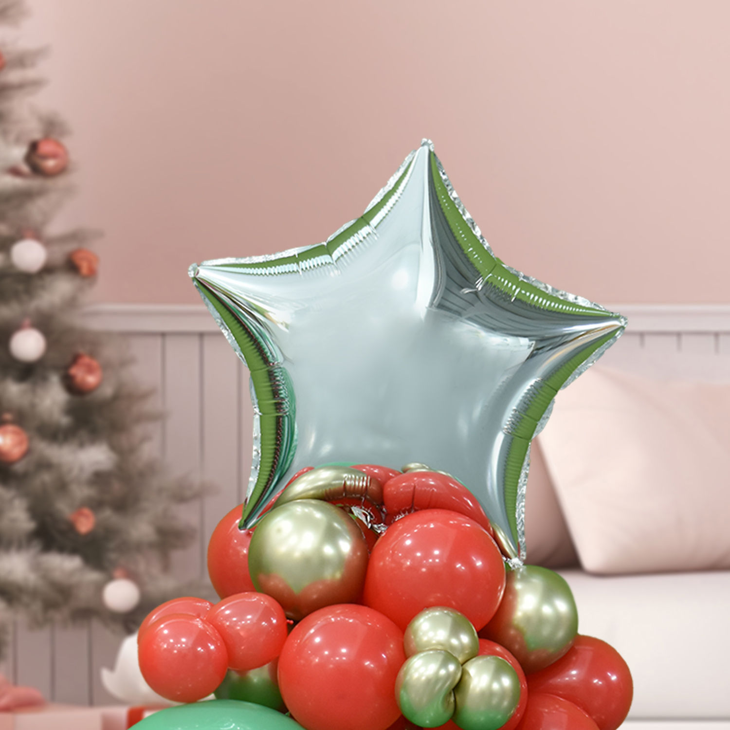 Order Small Xmas Balloons Base With Star Online | Same-Day Delivery UAE ...