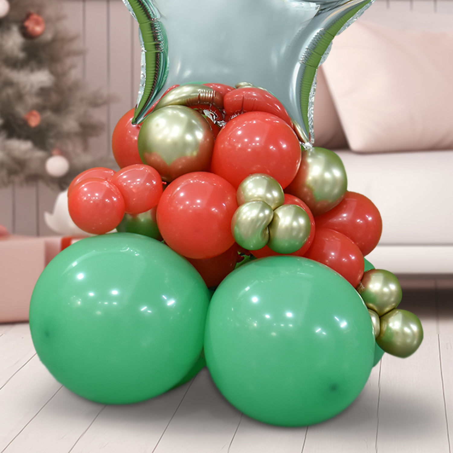 Order Small Xmas Balloons Base With Star Online | Same-Day Delivery UAE ...