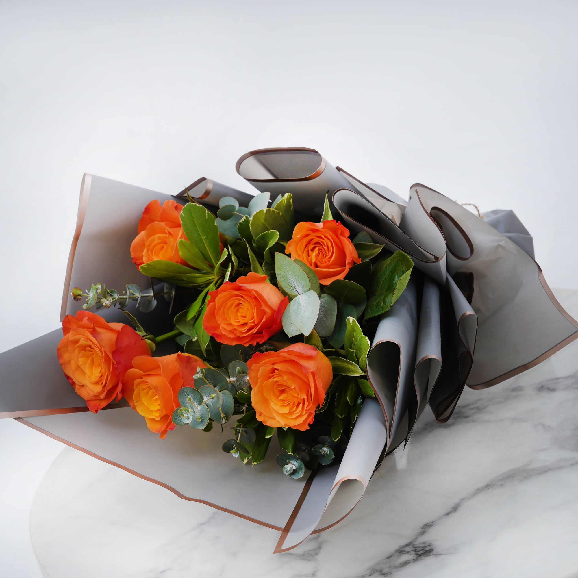 Order Bouquet Of Orange Roses Standard Online | Same-Day Delivery UAE ...