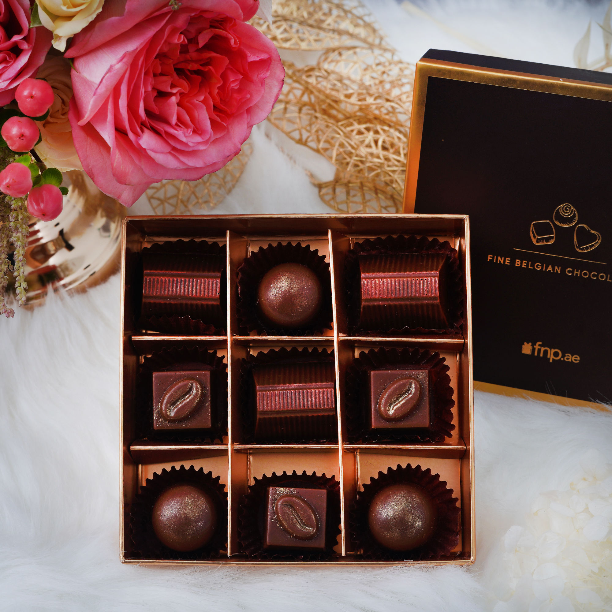 Order Roseate and Belgian Chocolate Combo Online | Same-Day Delivery ...