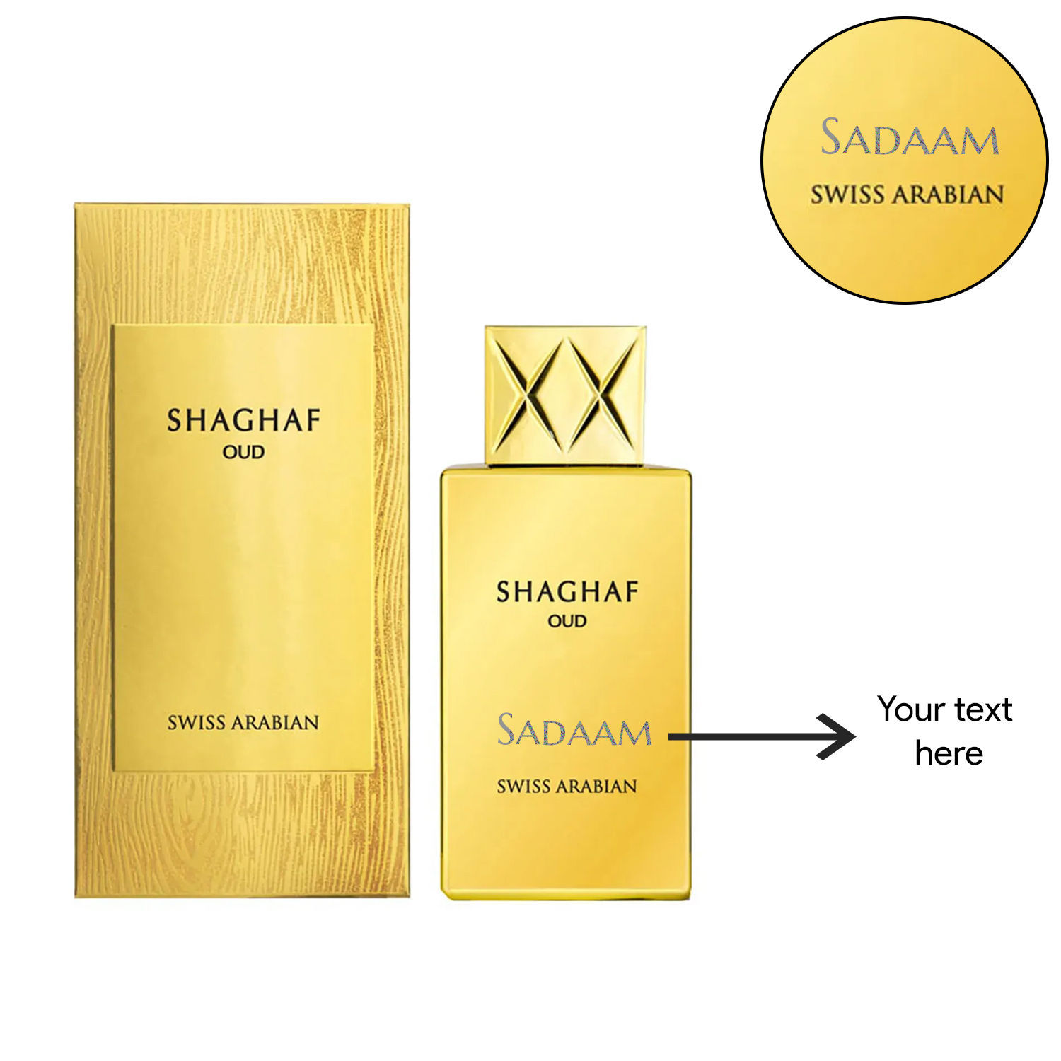 Order Shaghaf Oud 75Ml Edp By Swiss Arabian Personalised Online | Same ...