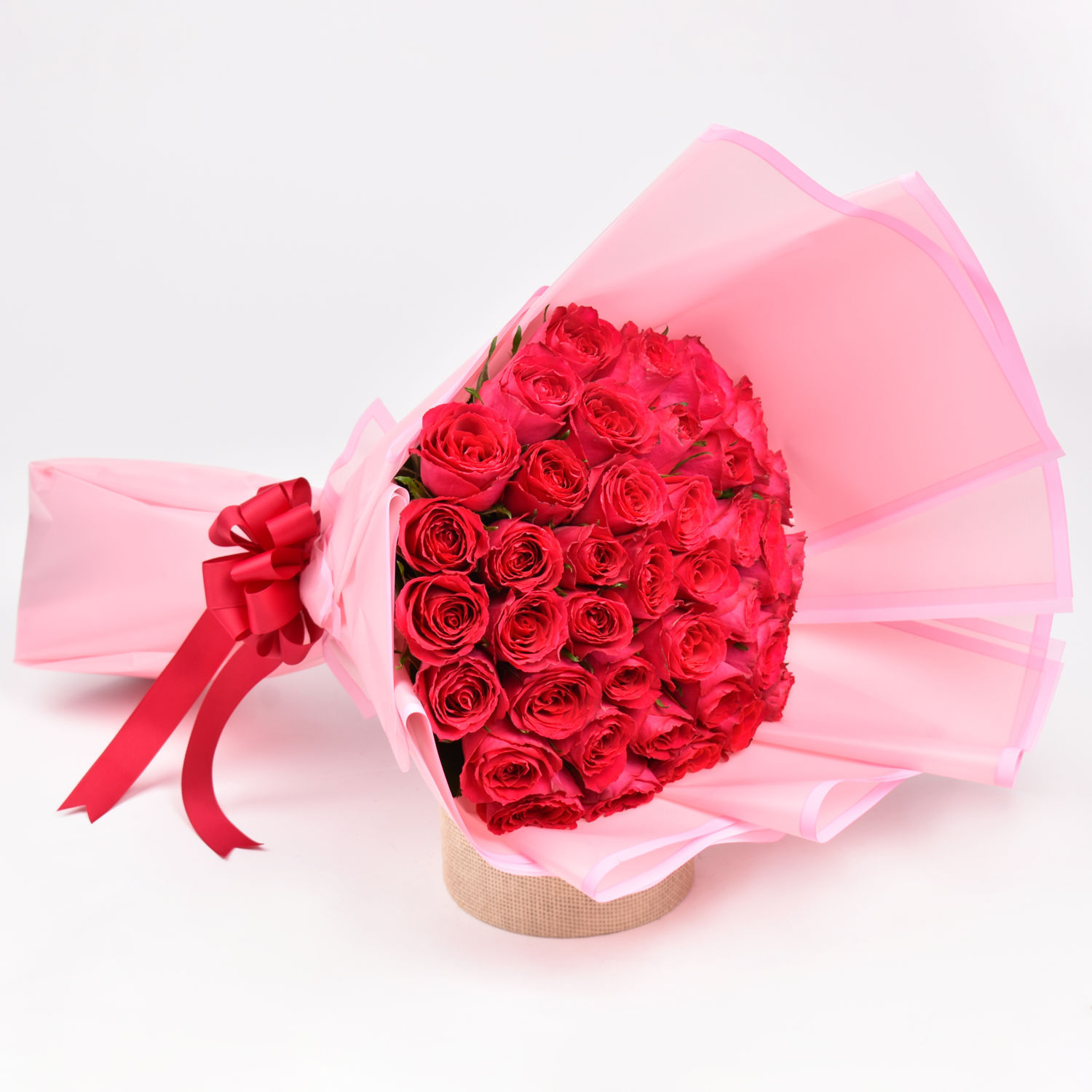 Order 35 Dark Pink Roses Designer Bouquet Online | Same-Day Delivery ...