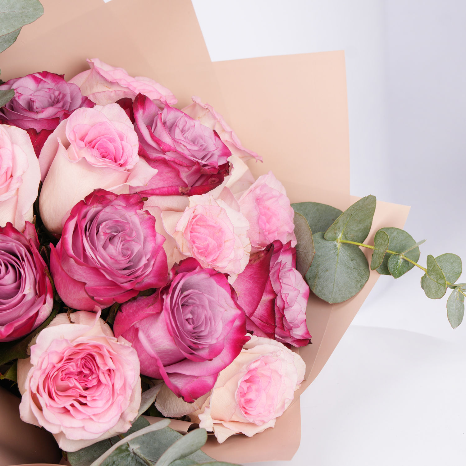 Order 6 Purple and 6 Pink Roses Bouquet Online | Same-Day Delivery UAE - Fnp.ae