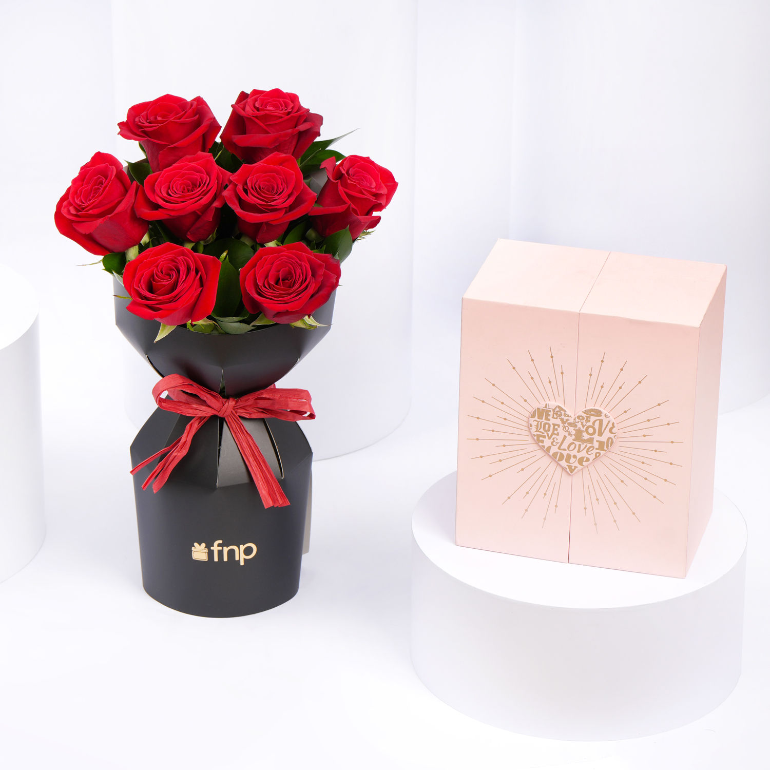 Order Red Roses and Dancing Couple Box Online | Same-Day Delivery UAE ...