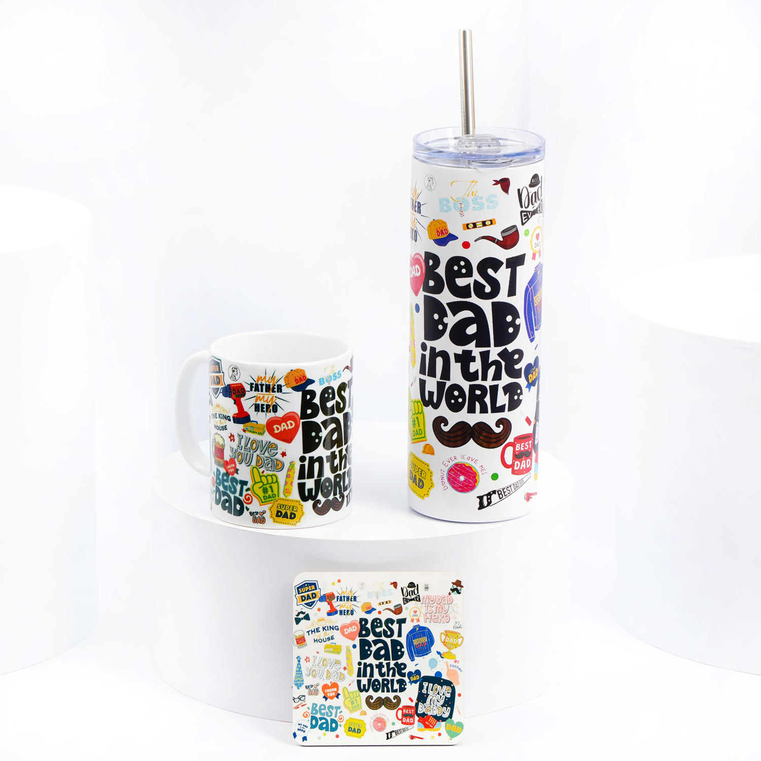 Order Best Dad Tumbler Mug And Coaster Set Online | Same-Day Delivery ...