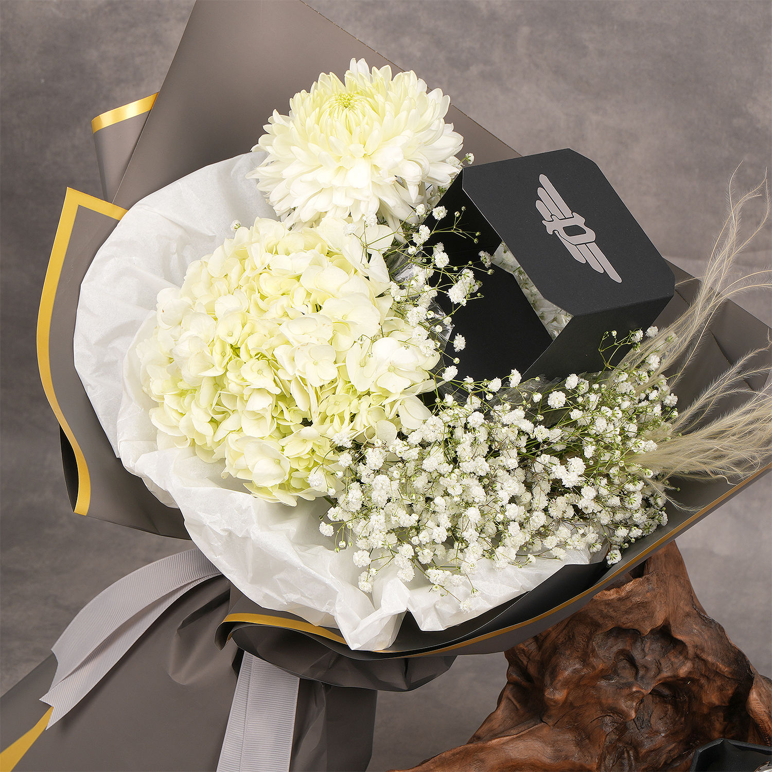 Order Silver Dial Watch By Police For Him With Flower Bouquet Online ...