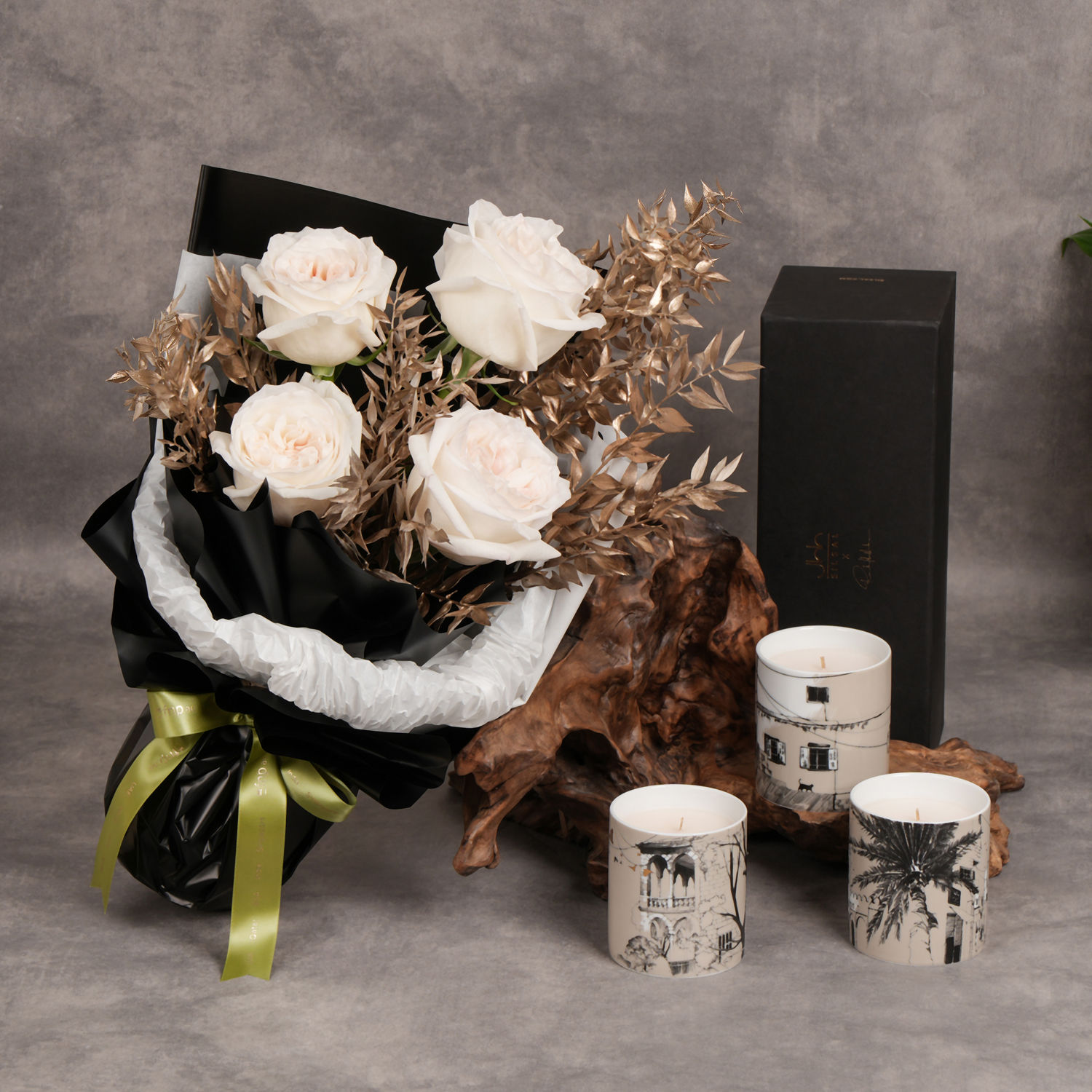 Order The Trio of Candles Gift Set Of Scented Candles With Flowers ...