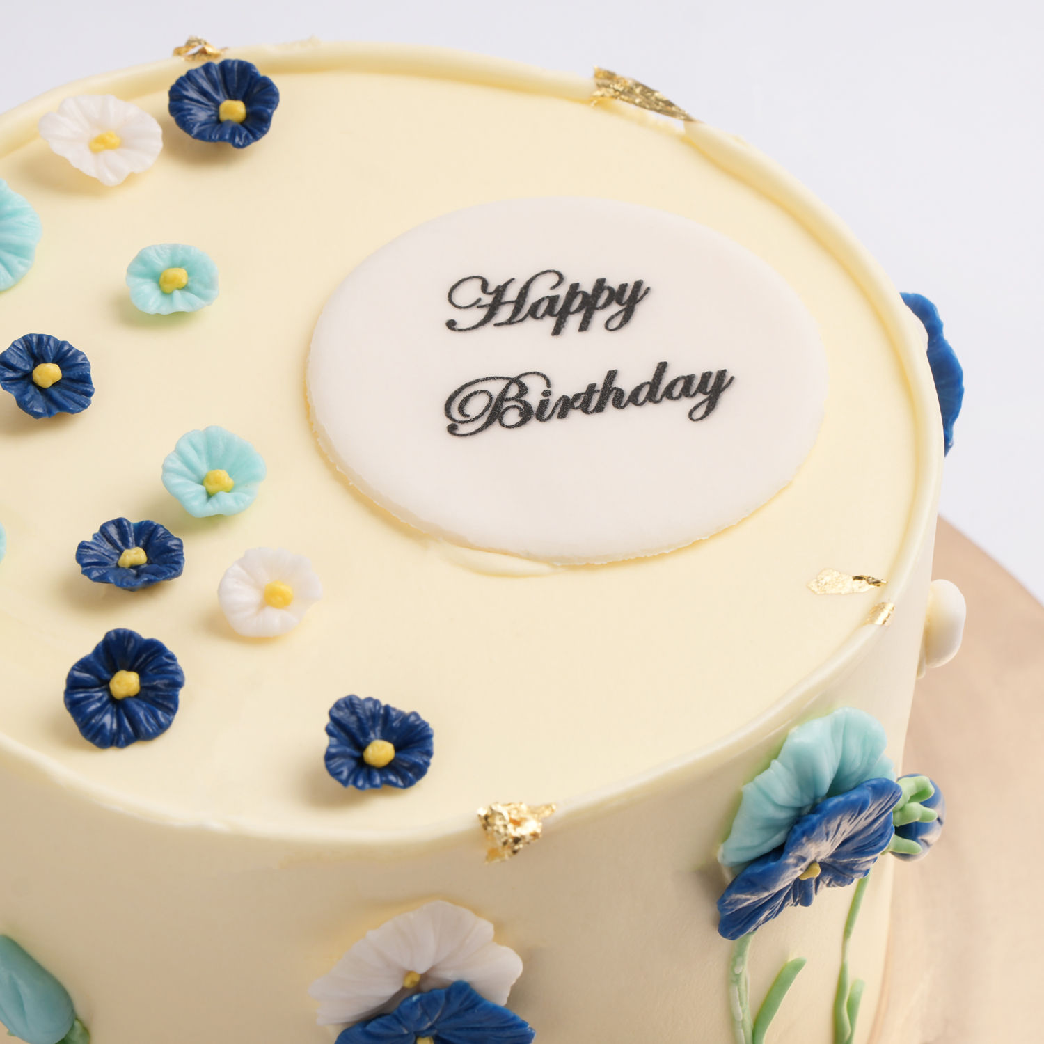 Order Delphinium Bloom Birthday Vanilla Cake Online | Same-Day Delivery ...