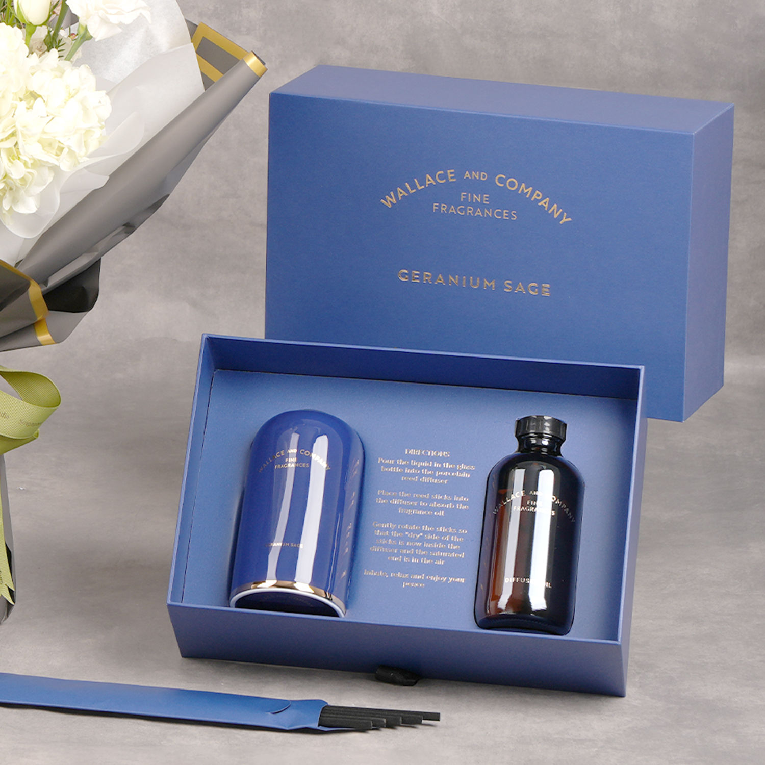 Order Wallace & Co Reed Diffuser with flower Bouquet Online | Same-Day ...