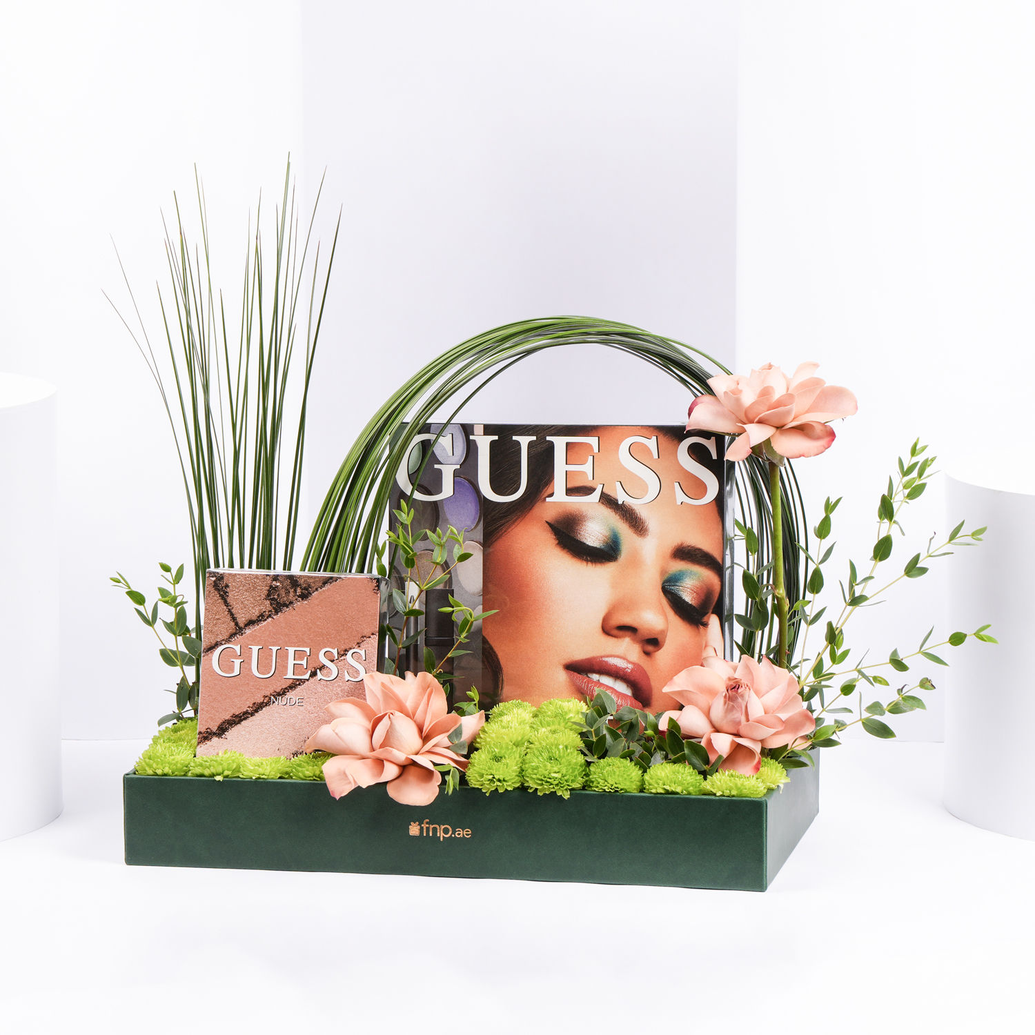 Order Guess Eye Makeup Gift Set With Floral Arrangement Online | Same ...