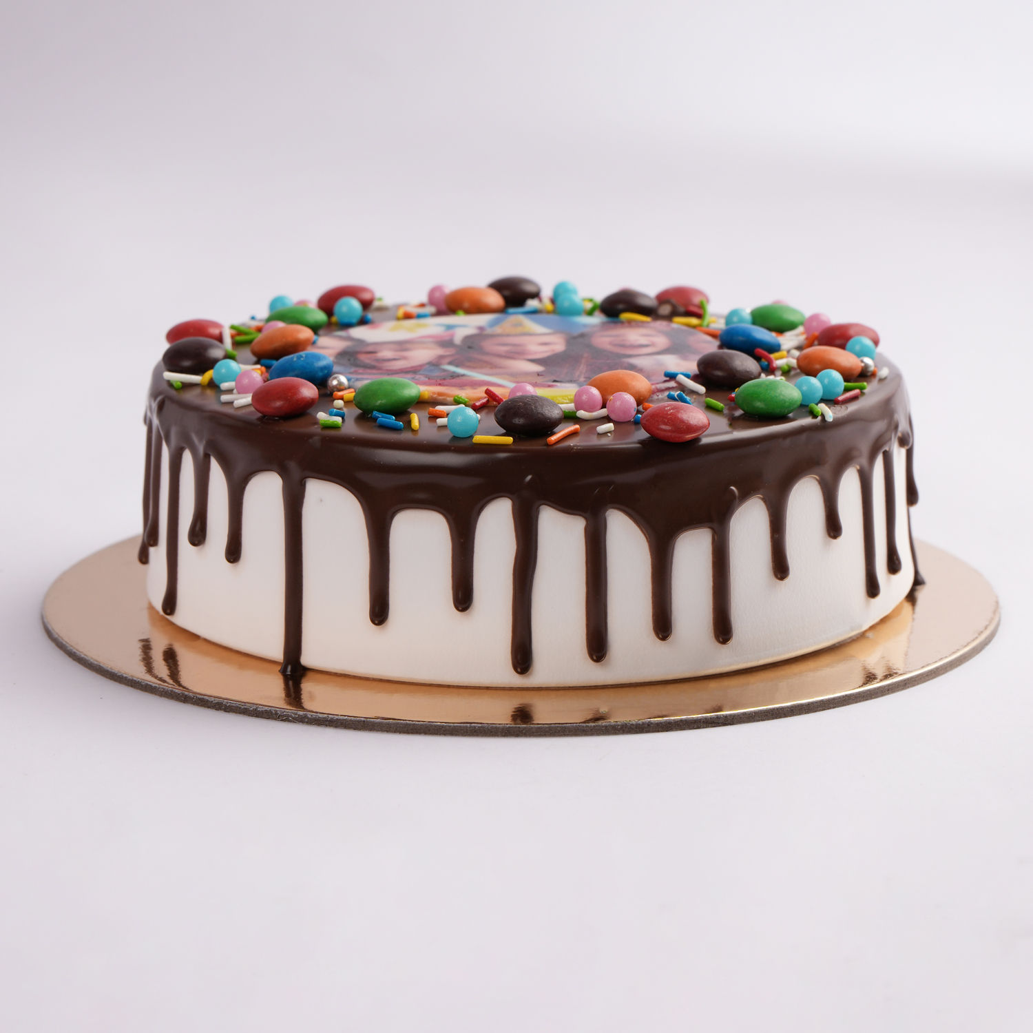 Order MNM Chocolate Birthday Photo Cake One Kg Online | Same-Day ...