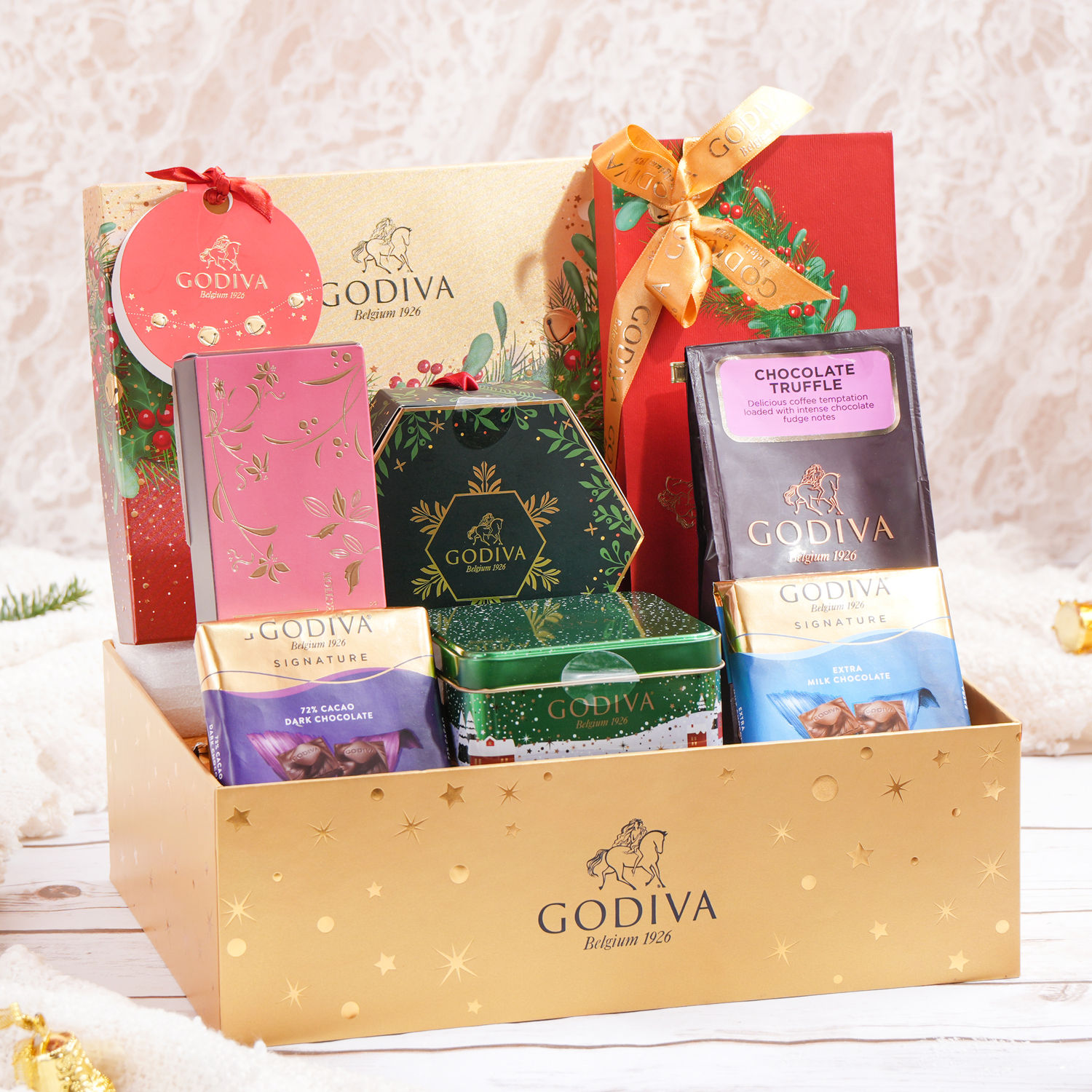 Order Godiva Holiday Sparkle Hamper Medium Online | Same-Day Delivery ...
