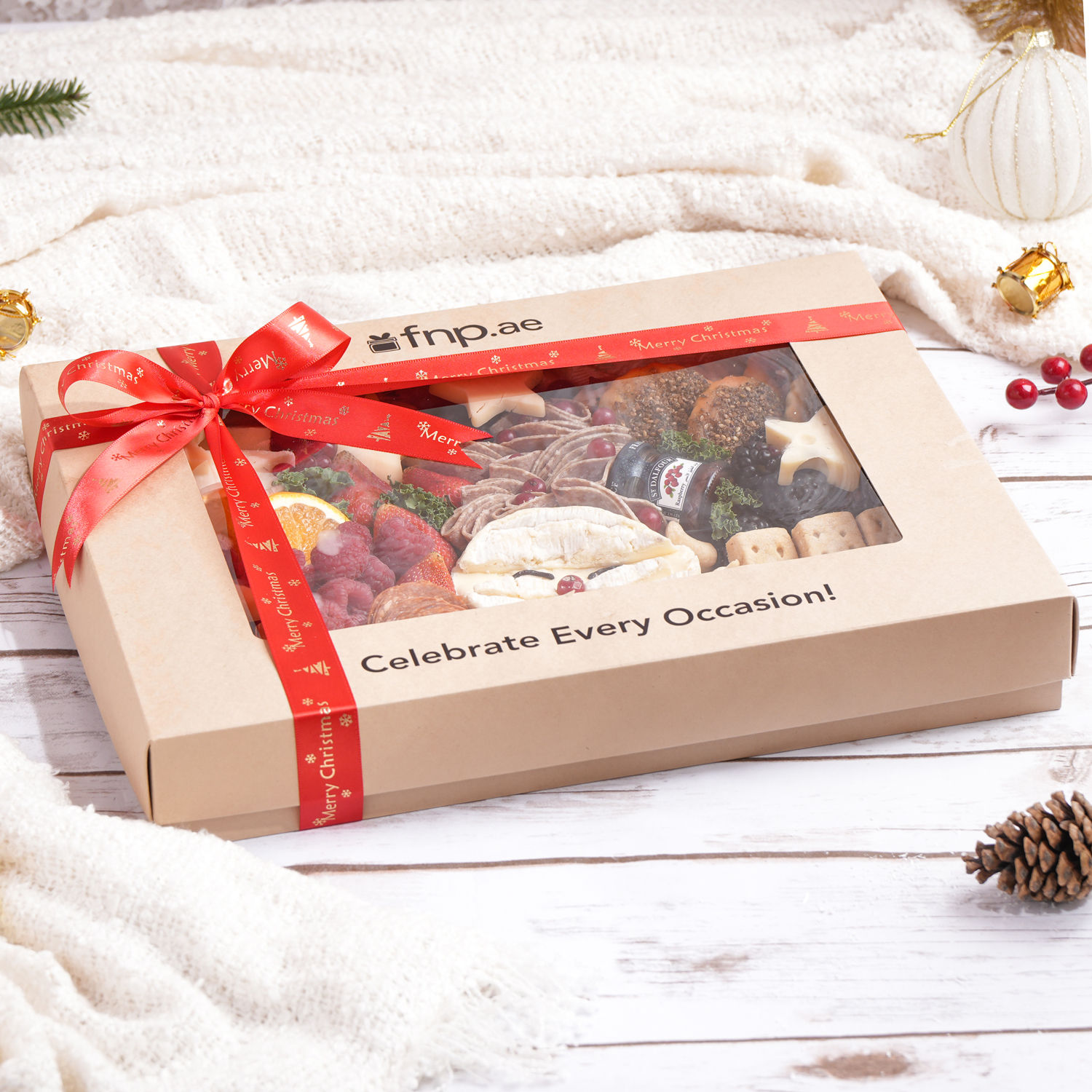 Order Santa Cheese and Munchies Box Online | Same-Day Delivery UAE - Fnp.ae