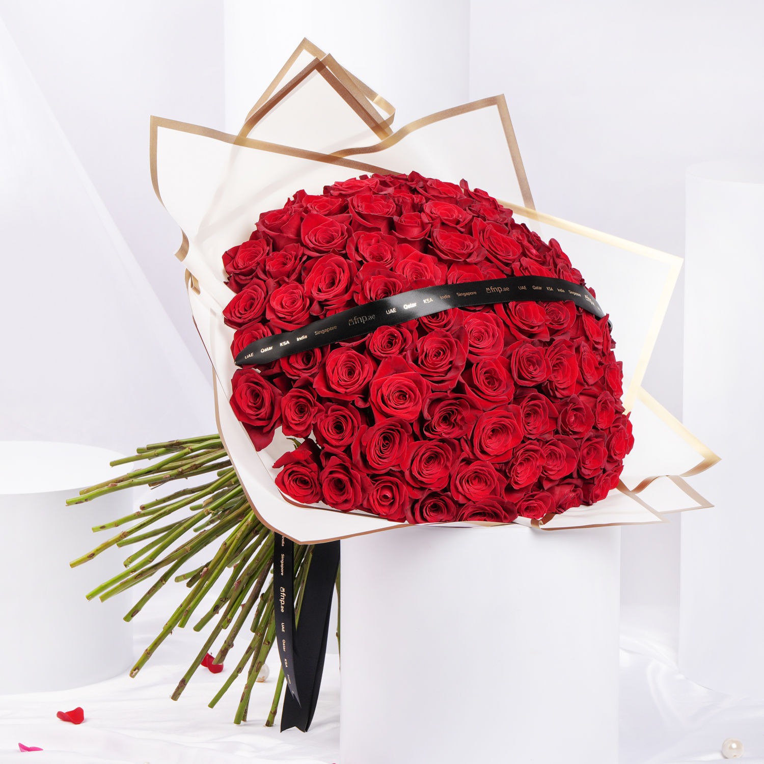 Order 99 Red Roses Bouquet Online | Same-Day Delivery UAE - Fnp.ae