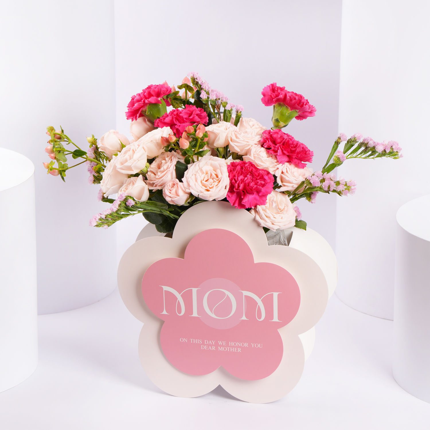 Order Pastel Flower Box for Mothers Day Online | Same-Day Delivery UAE ...