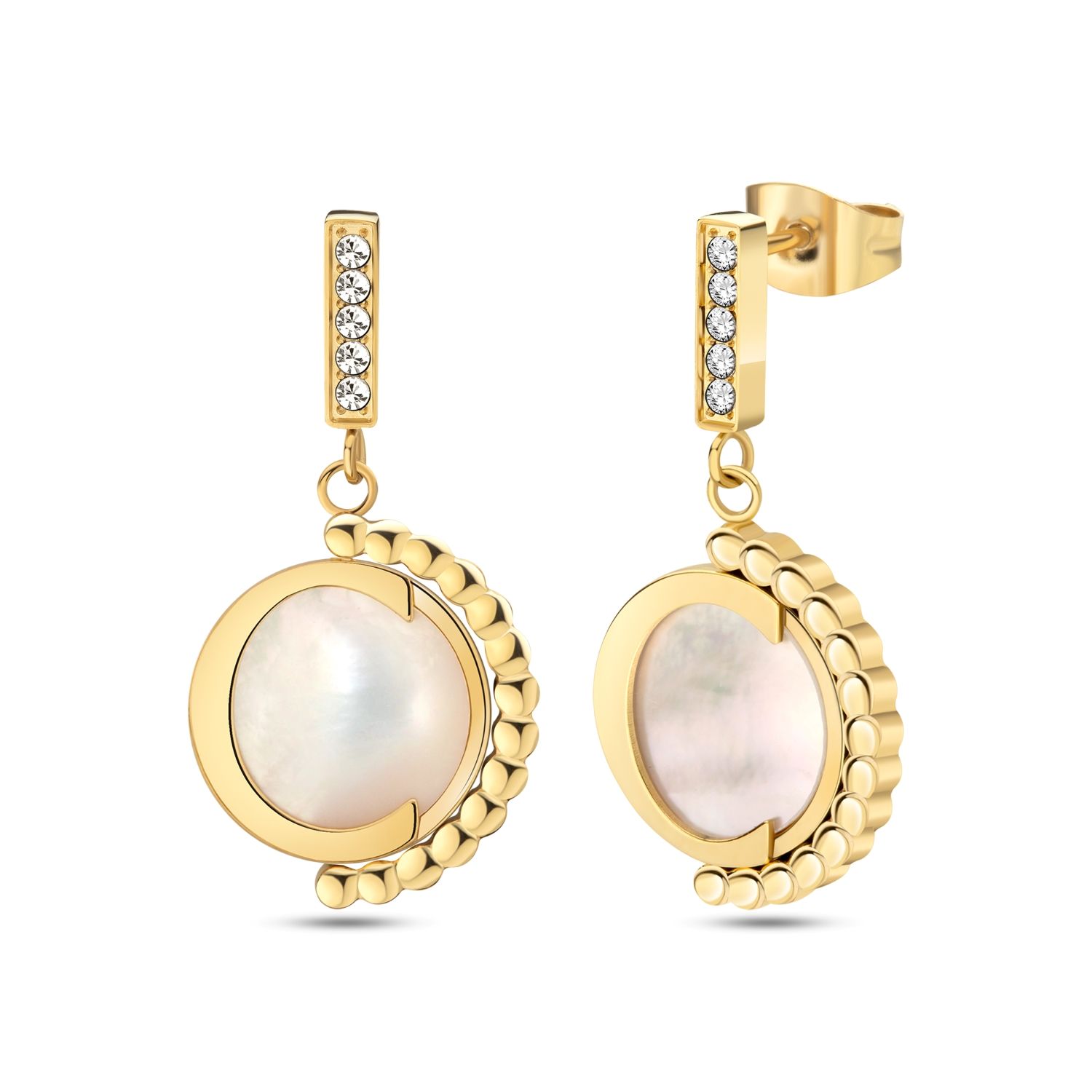 Order Cerruti 1881 Eclipse Circle Gold MOP Jewellery Set For Her Online ...