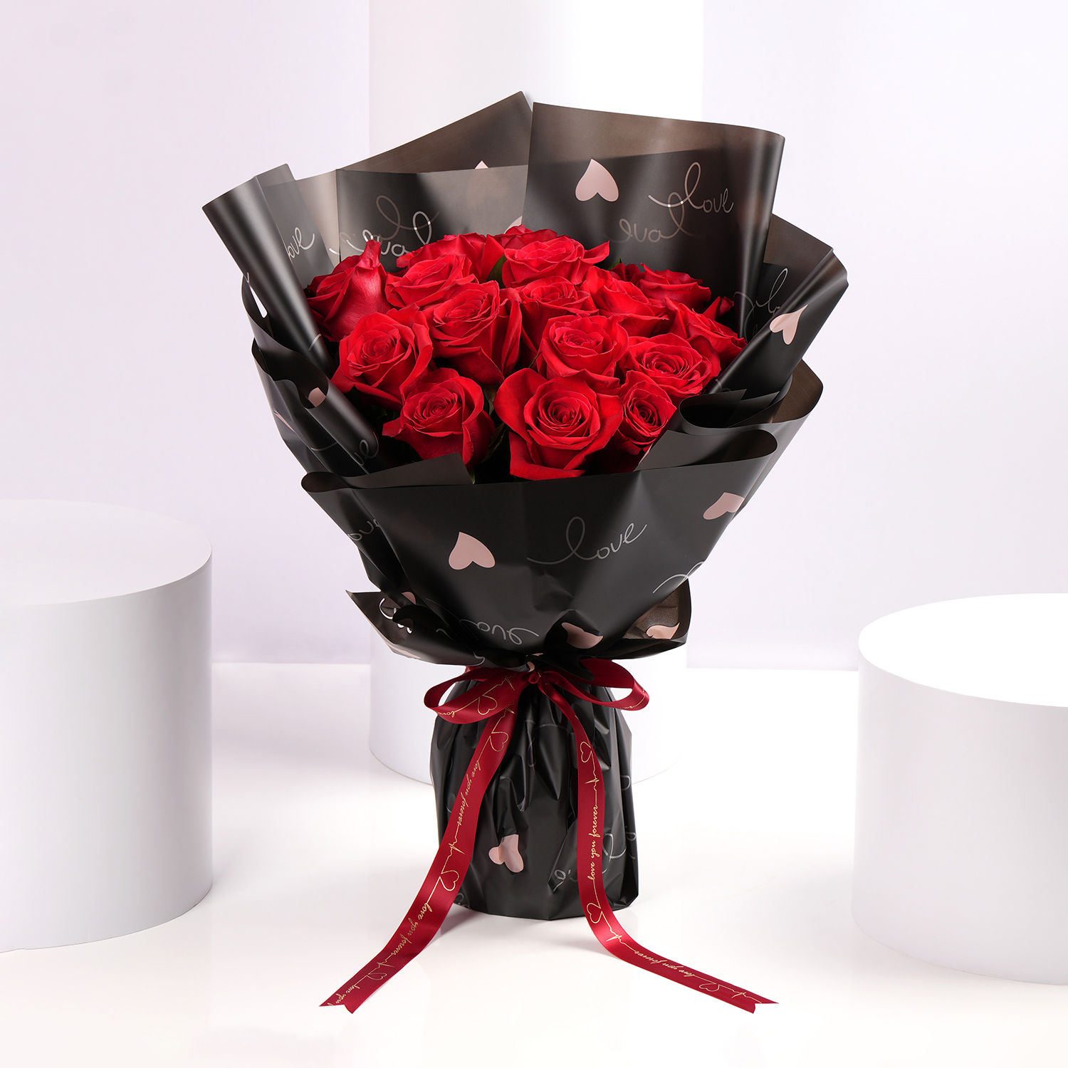 Order 18 Red Roses Valentine Bouquet Online | Same-Day Delivery UAE ...