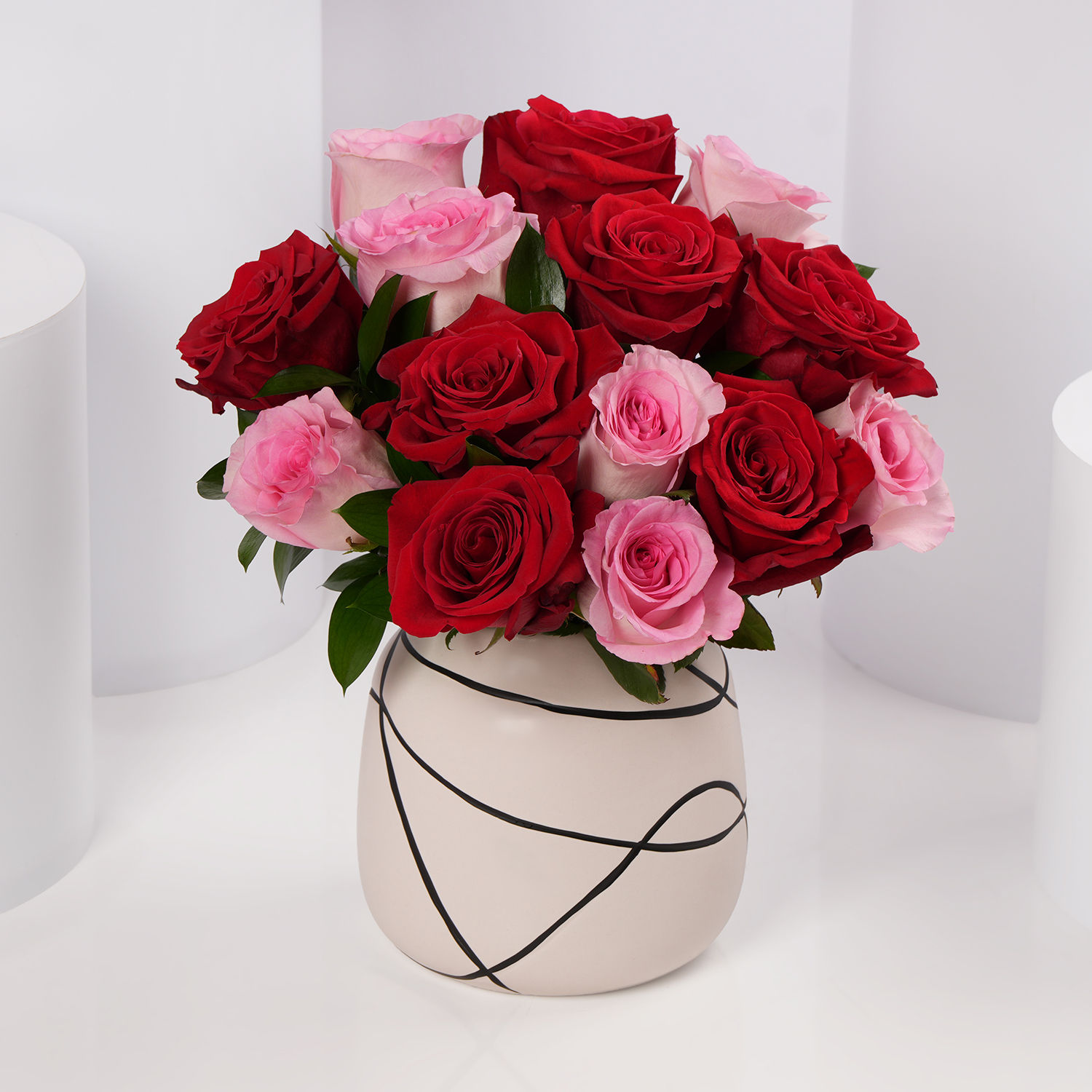Order Red And Pink Roses Valentine Arrangement Online | Same-Day ...