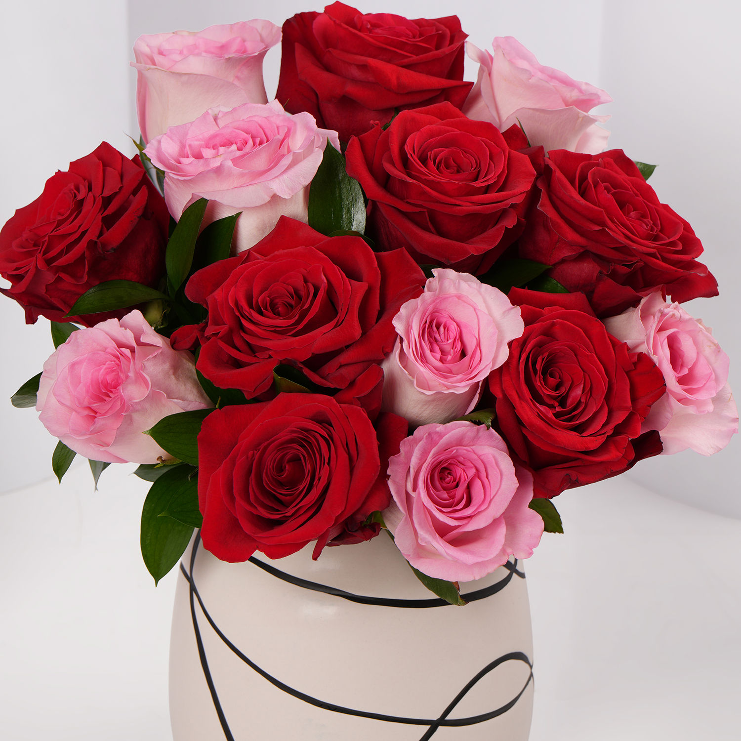 Order Red And Pink Roses Valentine Arrangement Online | Same-Day ...