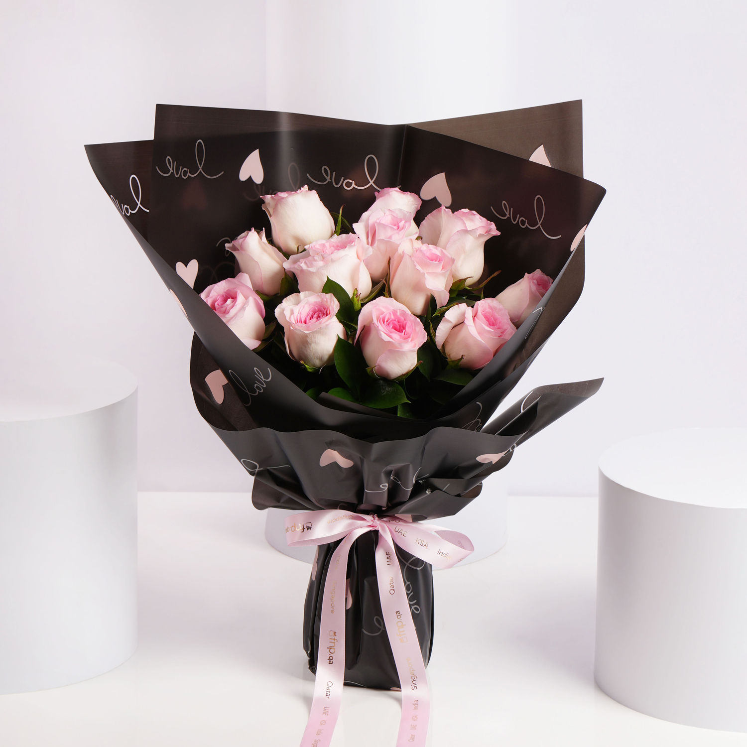 Order Valentine 12 Blush Pink Roses Bouquet Online | Same-Day Delivery ...