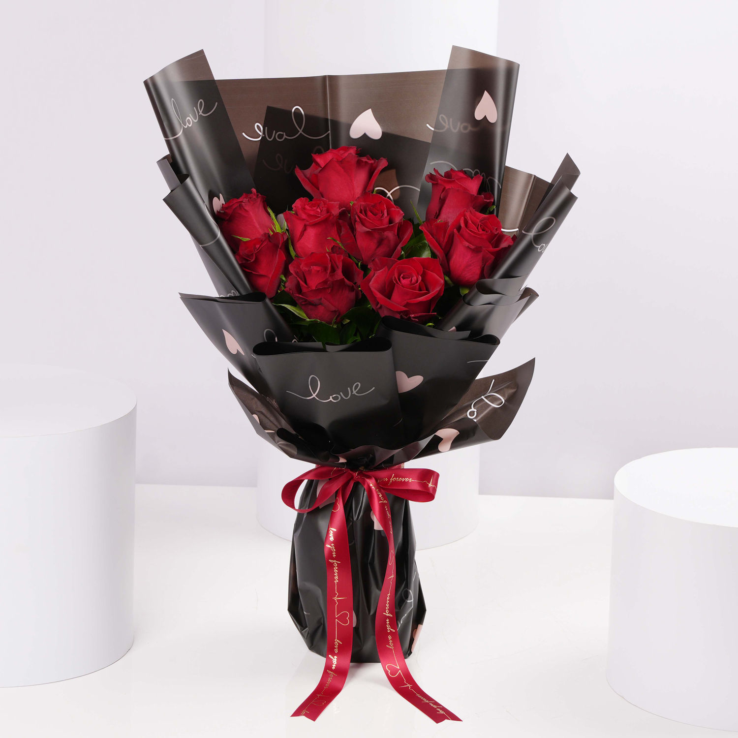 Order Valentine Elegant 9 Red Roses Bouquet Online | Same-Day Delivery ...