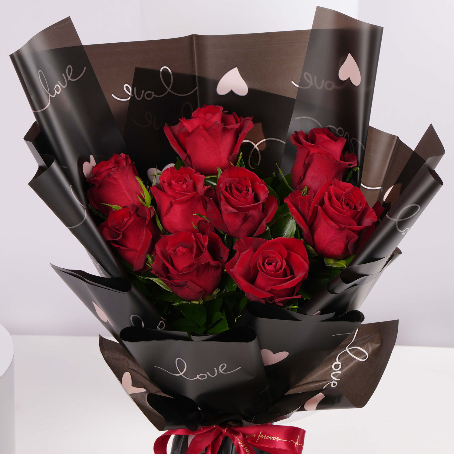 Order Valentine Elegant 9 Red Roses Bouquet Online | Same-Day Delivery ...