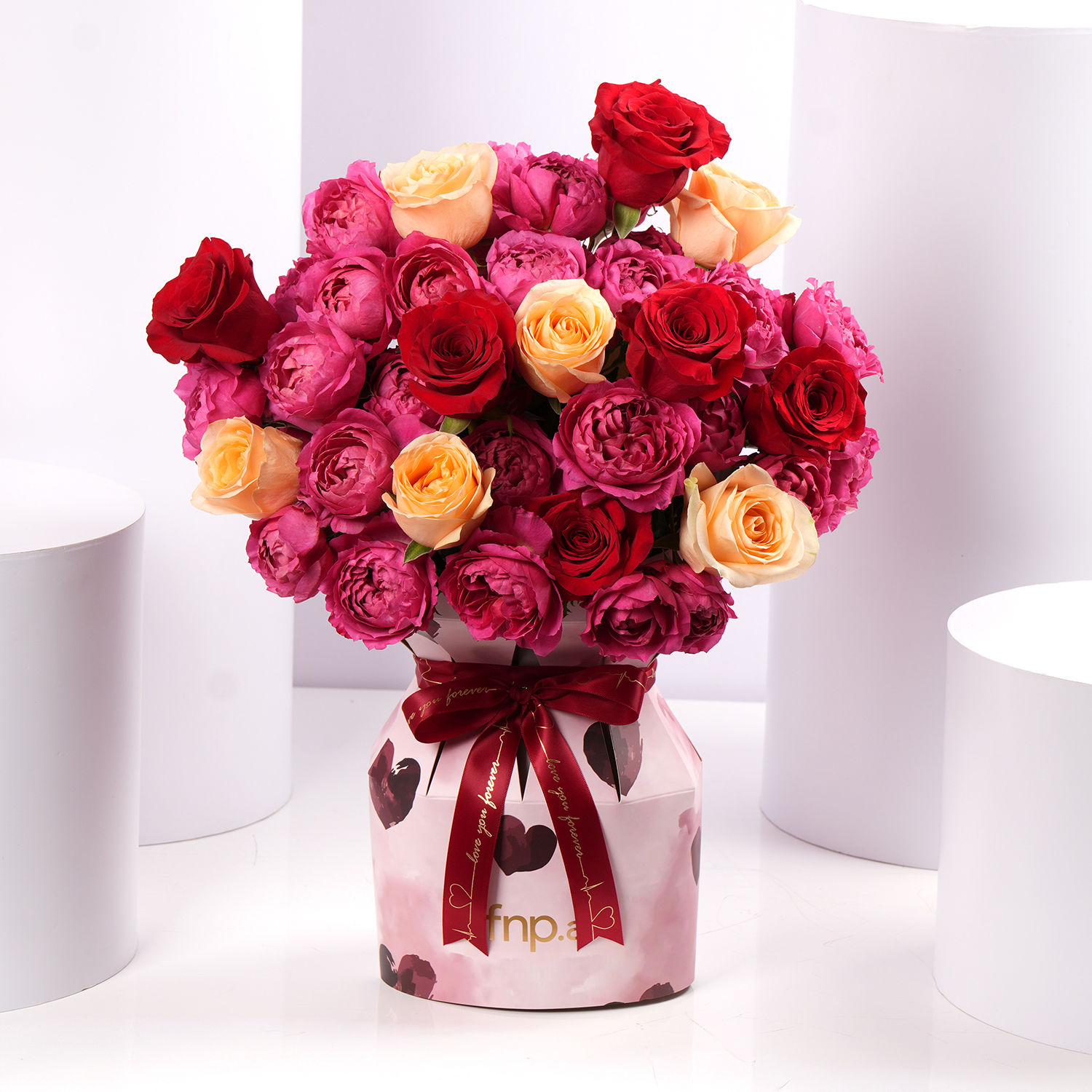 Order Valentine Mixed Rose Arrangement Online | Same-Day Delivery UAE ...