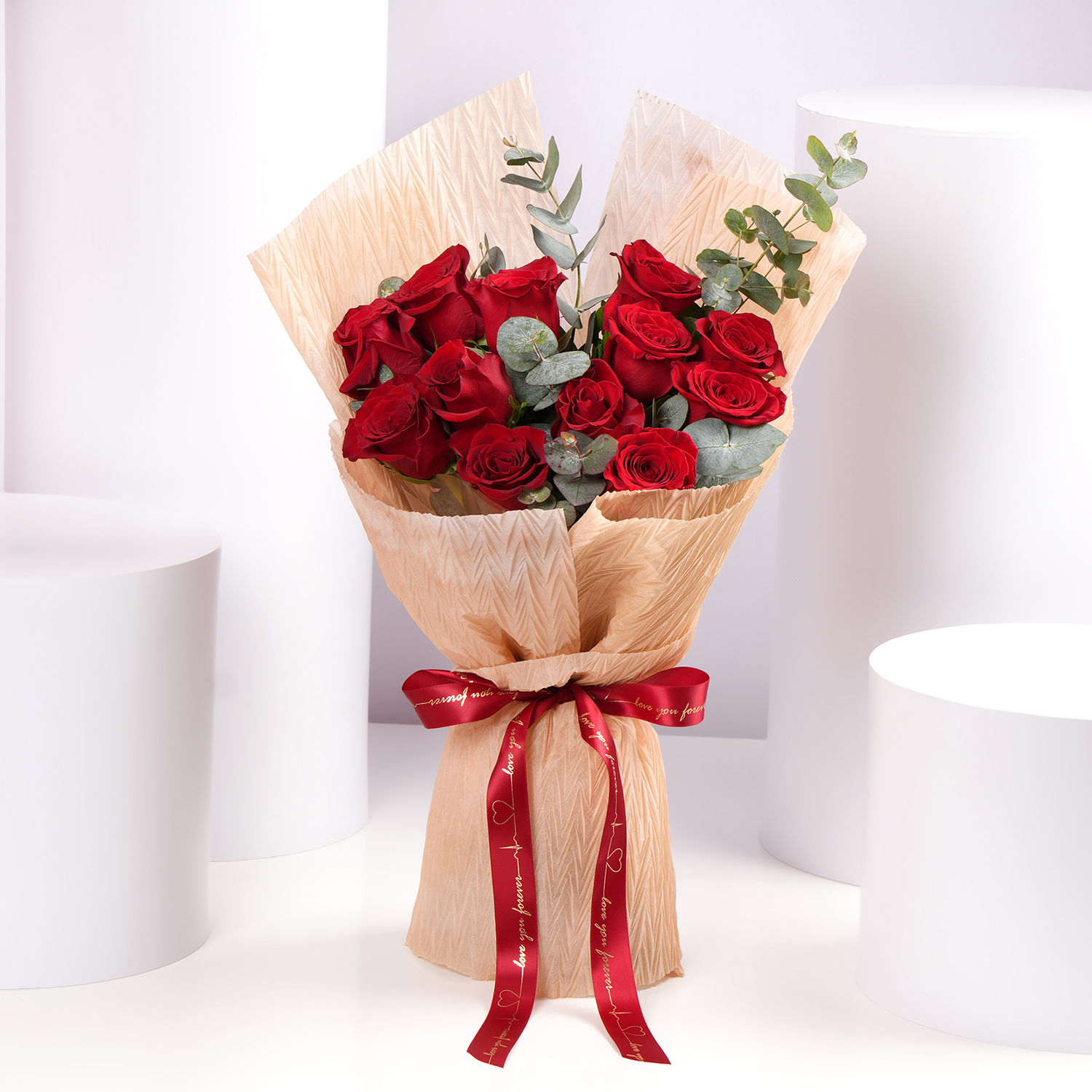 Order 12 Red Roses Valentine Bouquet Online | Same-Day Delivery UAE ...