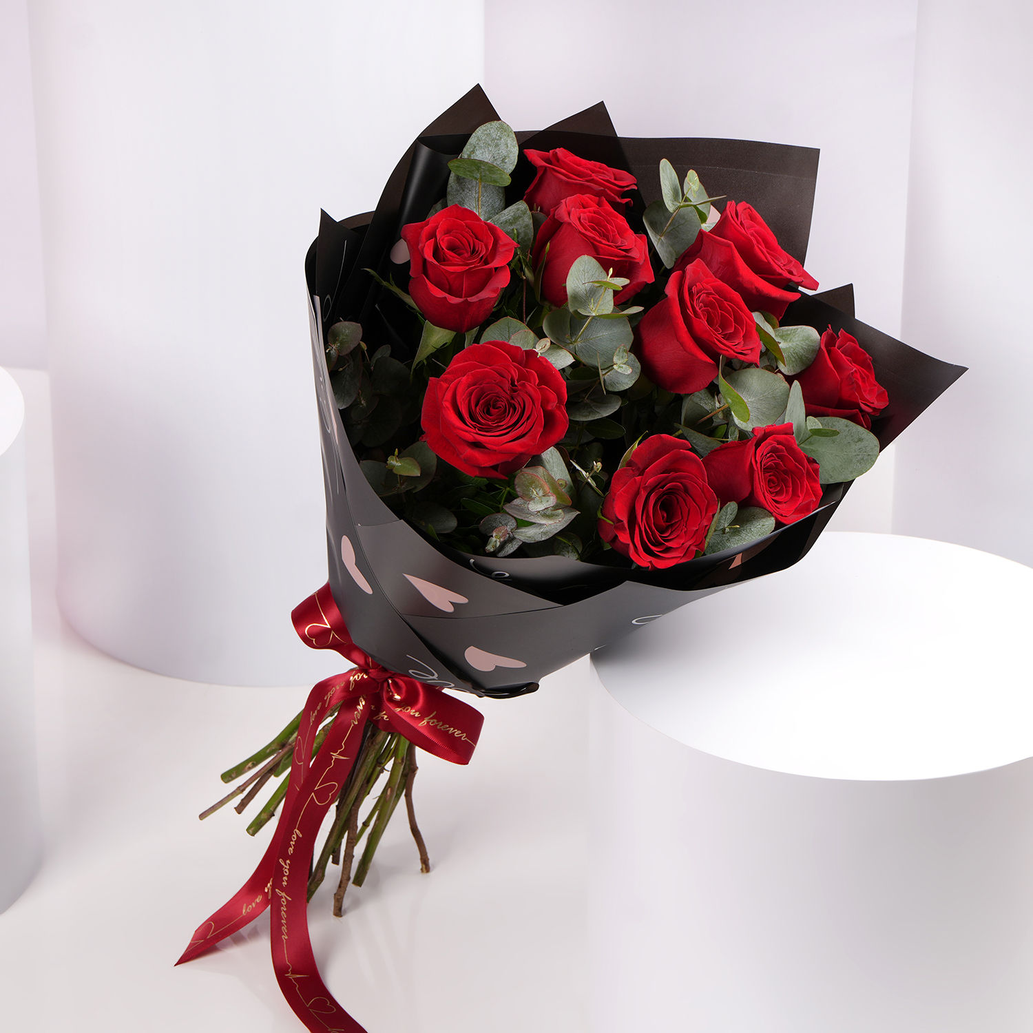 Order Romantic Valentine 9 Red Roses Classic Bouquet Online | Same-Day ...